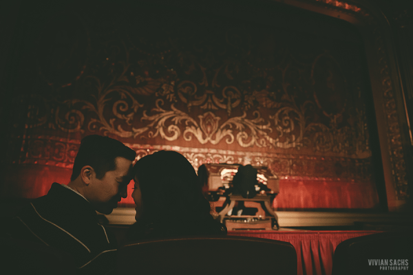 movie theater engagement session